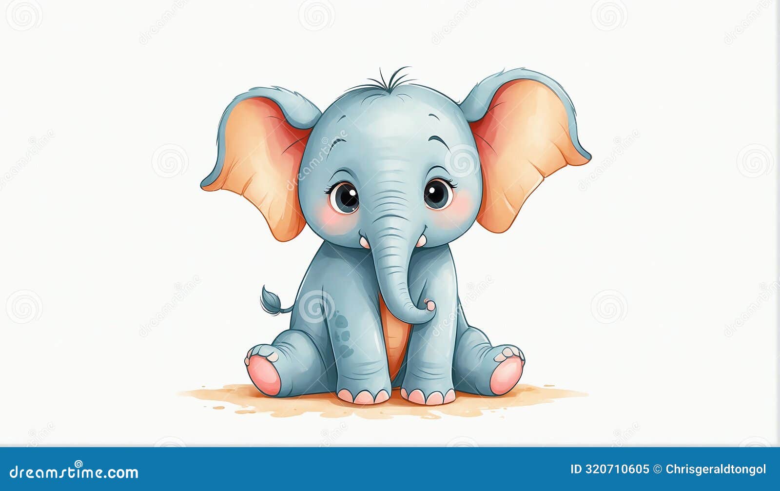 Goofy Elephant In Clown Costume Royalty-Free Illustration ...
