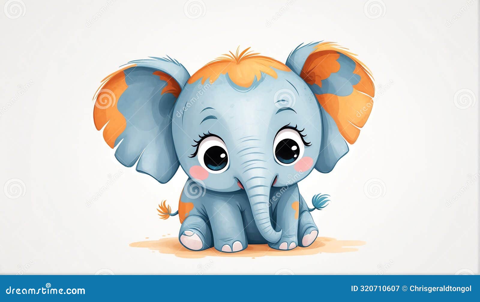 Goofy Elephant In Clown Costume Royalty-Free Illustration ...