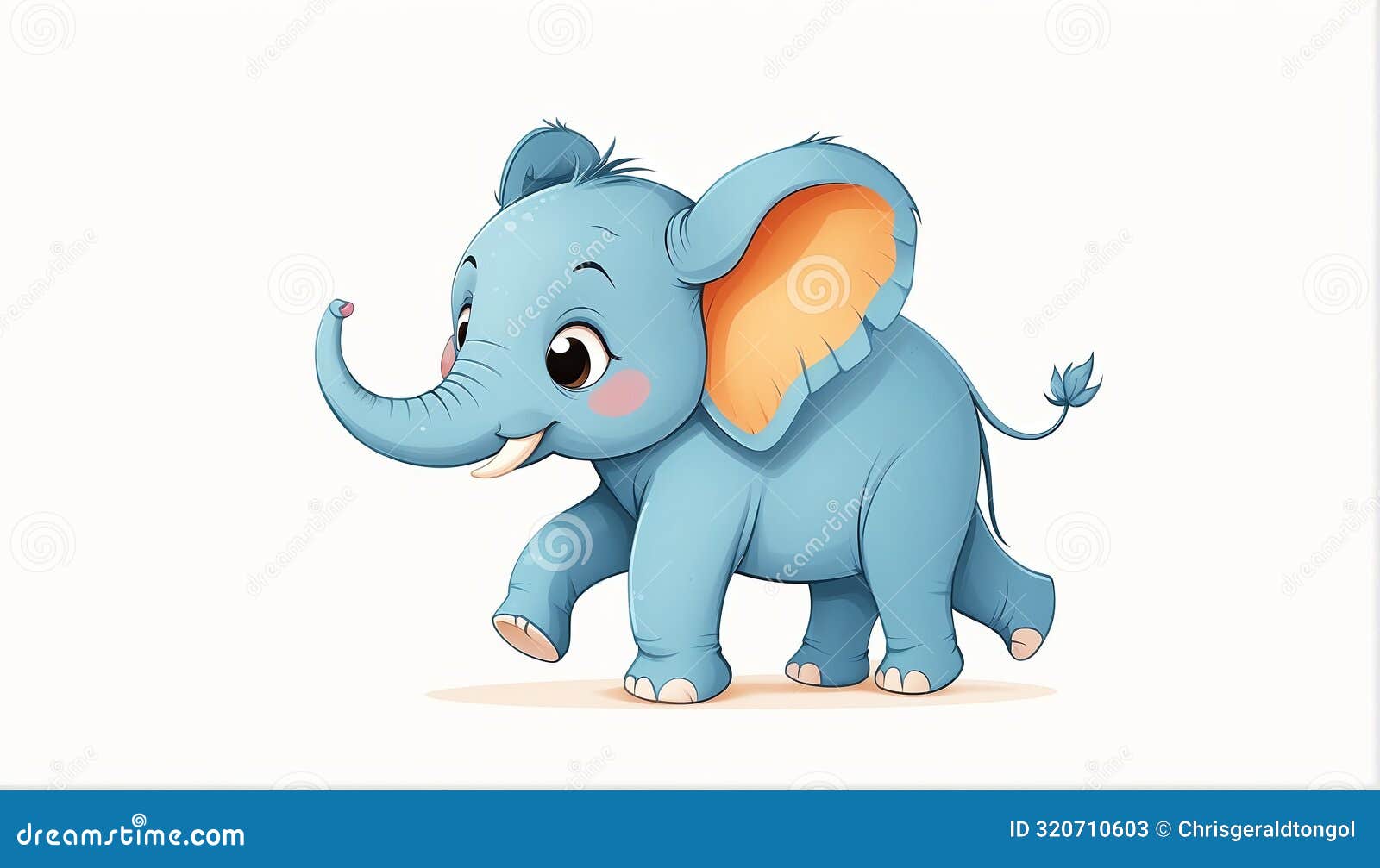 Goofy Elephant In Clown Costume Royalty-Free Illustration ...