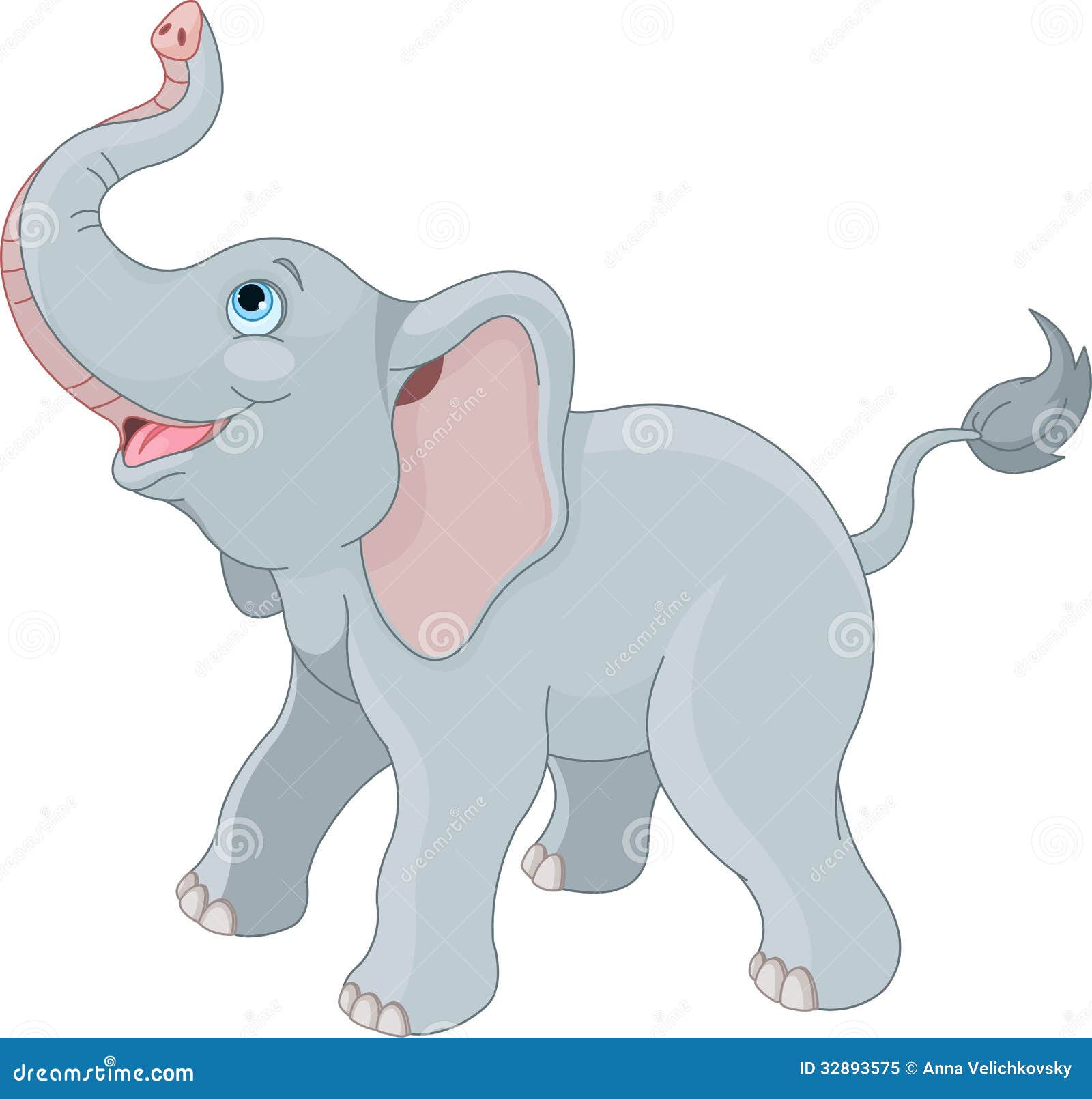 Cute elephant stock vector. Illustration of giant, clipart - 32893575