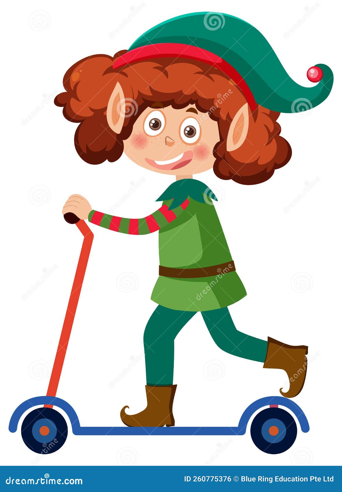 Cute Elf Cartoon Character Isolated Stock Vector - Illustration of ...