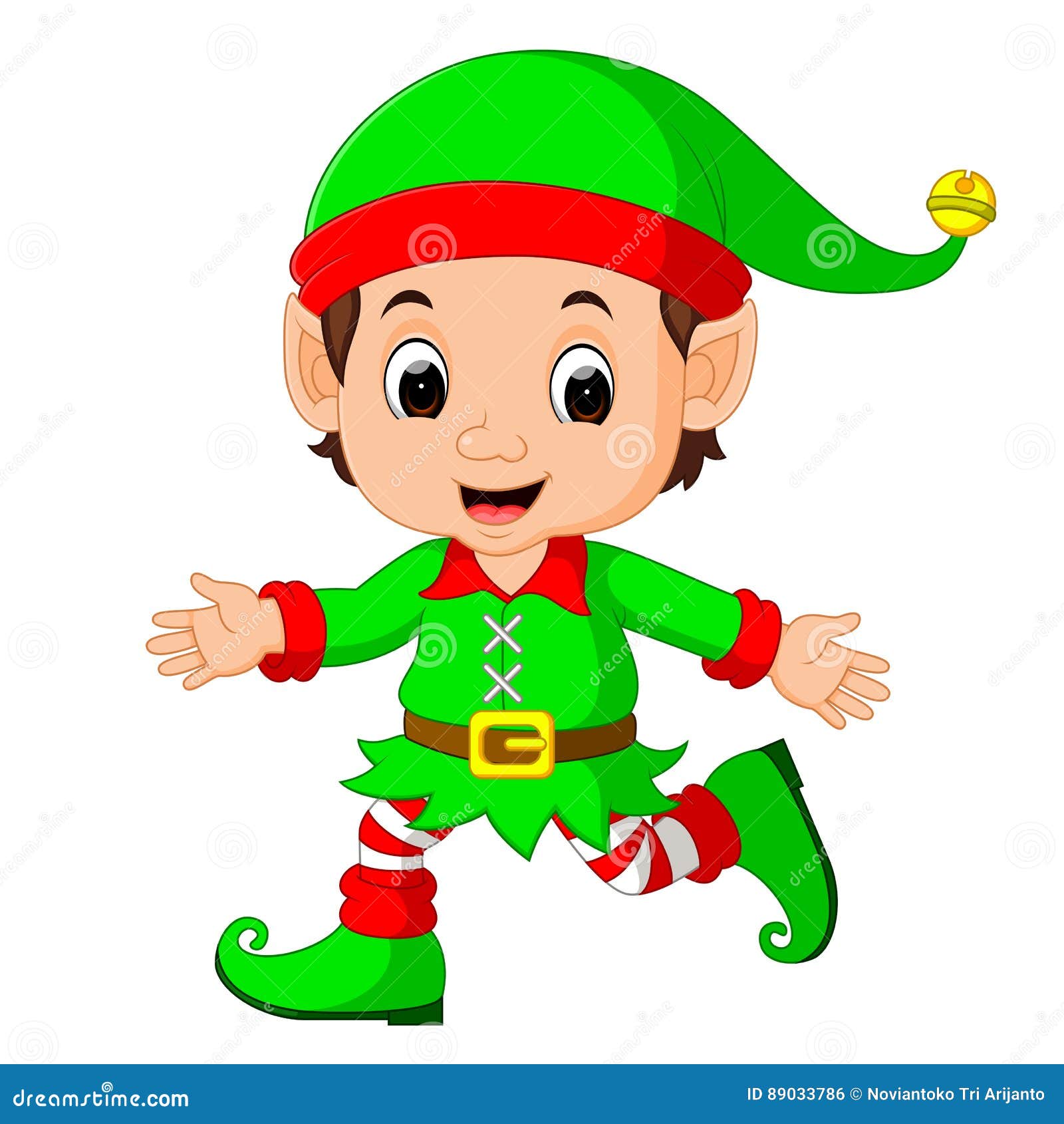 Cute elf cartoon stock vector. Illustration of holding - 89033786