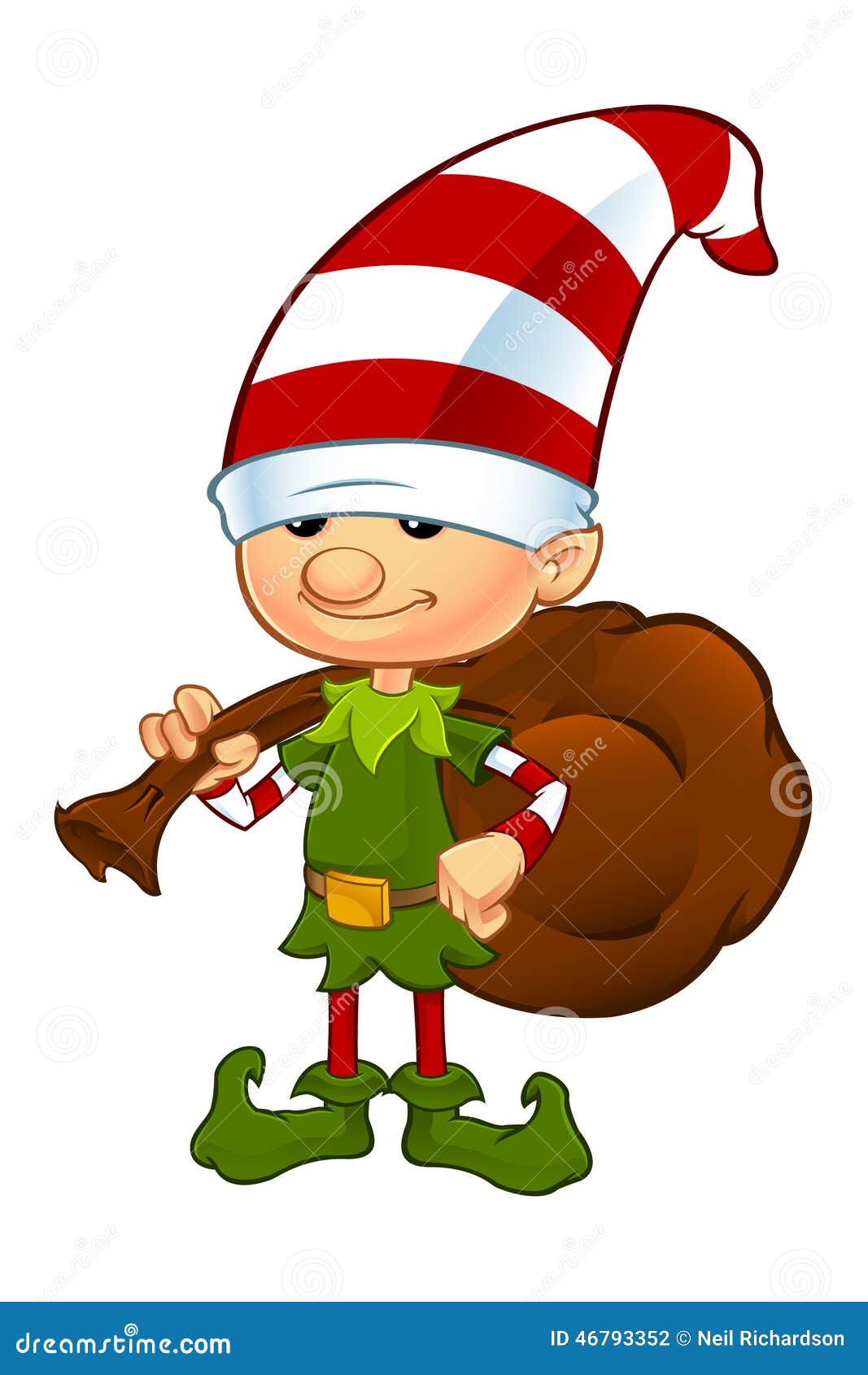 Cute Elf Character stock vector. Illustration of gnome - 46793352