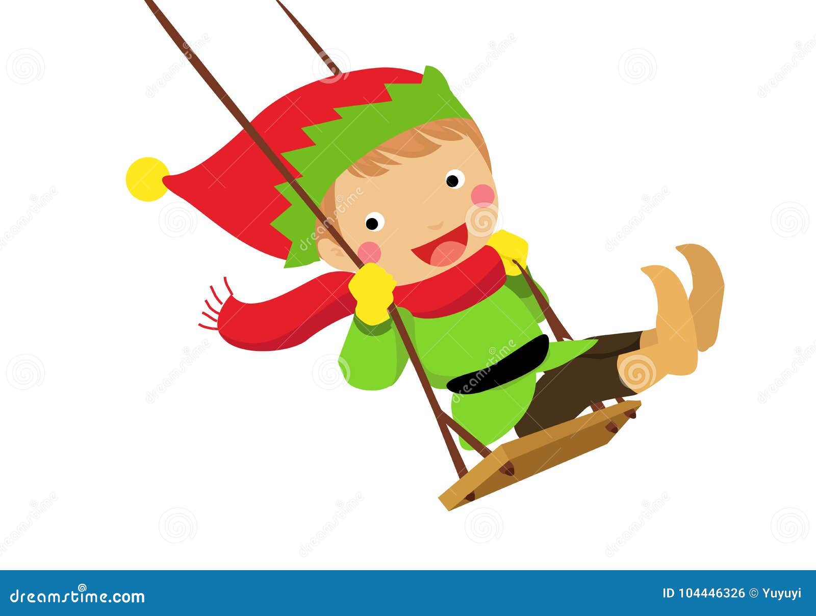 A cute elf stock vector. Illustration of nature, happy - 104446326