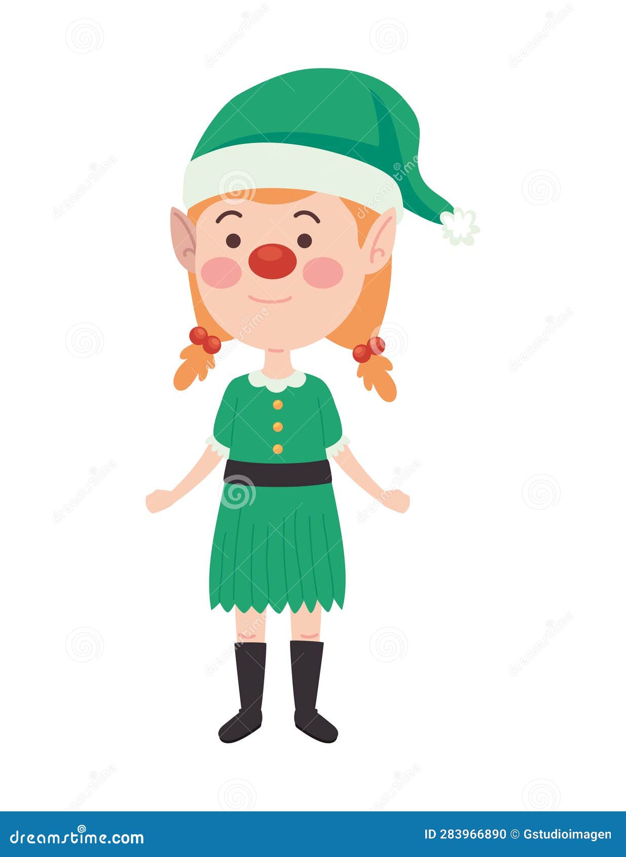 Cute elf happy stock vector. Illustration of design - 283966890