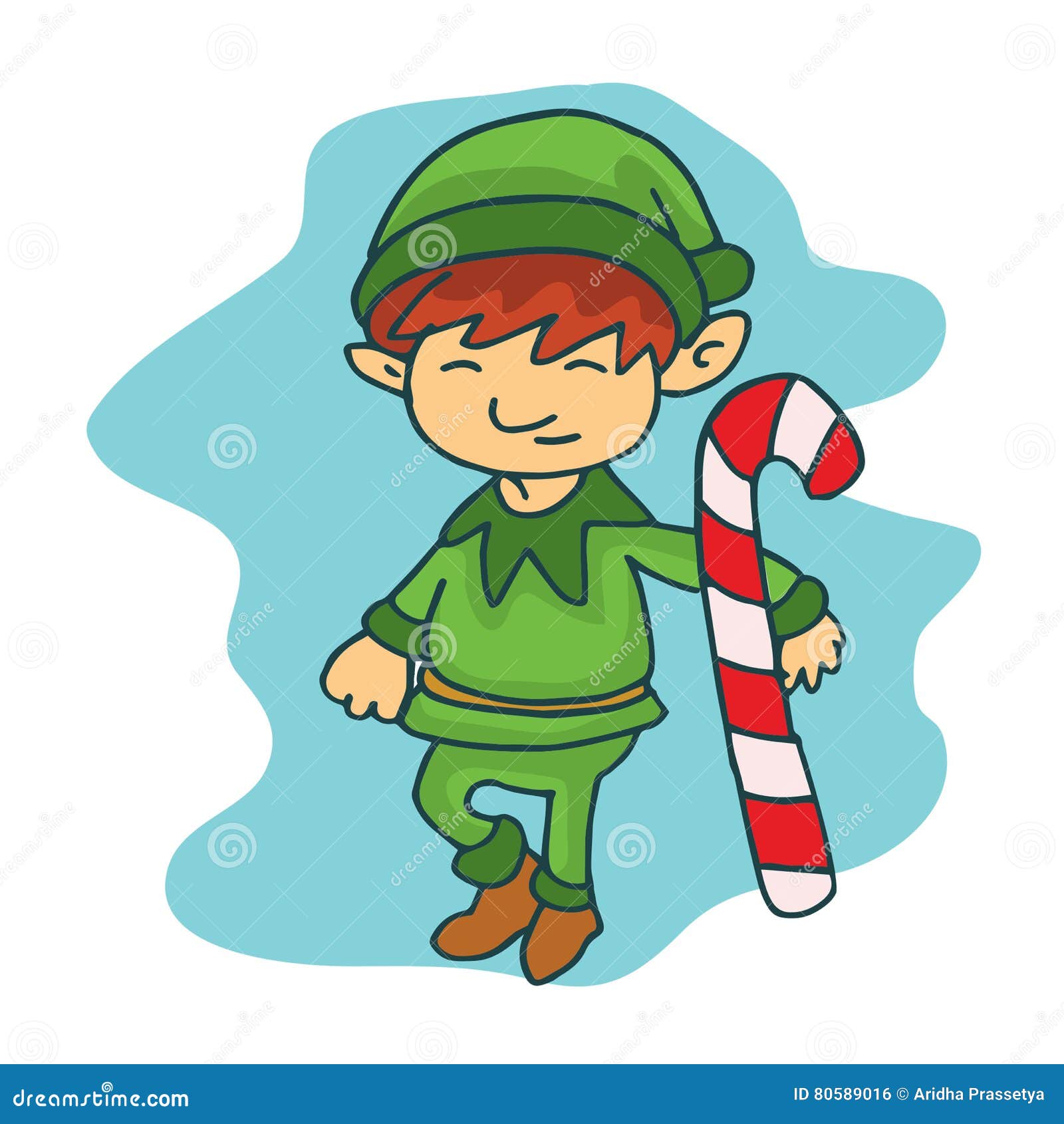 Cute Elf Helpers Kid Cartoon Stock Vector - Illustration of comic ...
