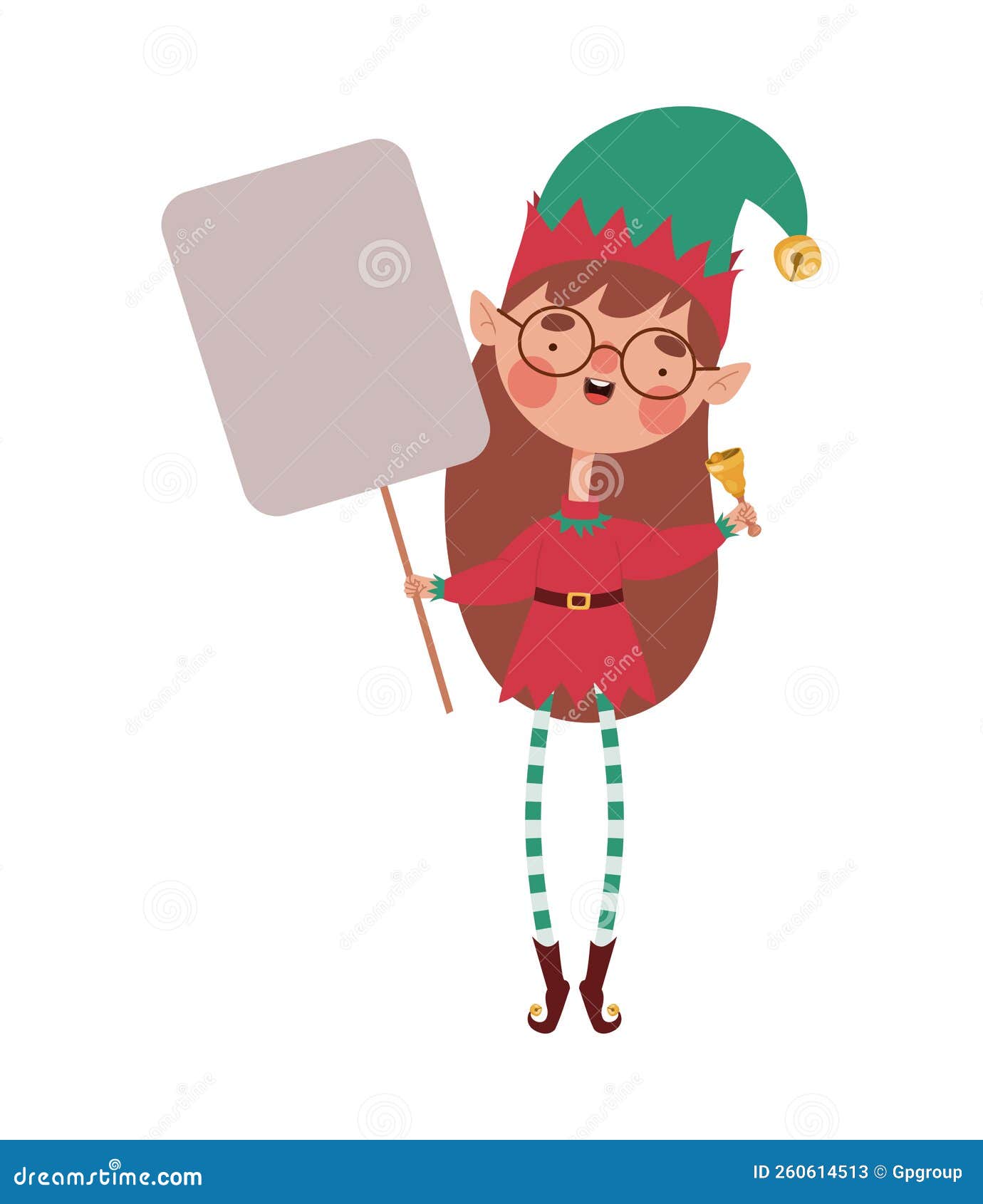 Cute elf woman vector stock vector. Illustration of vector - 260614513