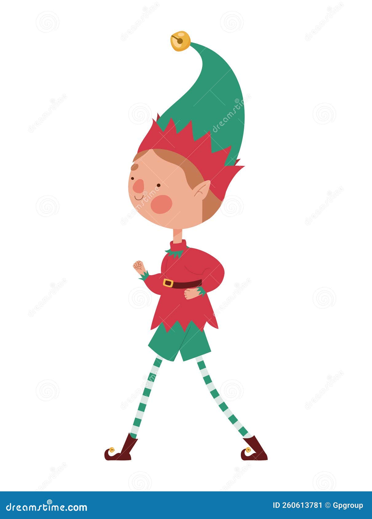 Cute elfman design stock vector. Illustration of christmas - 260613781