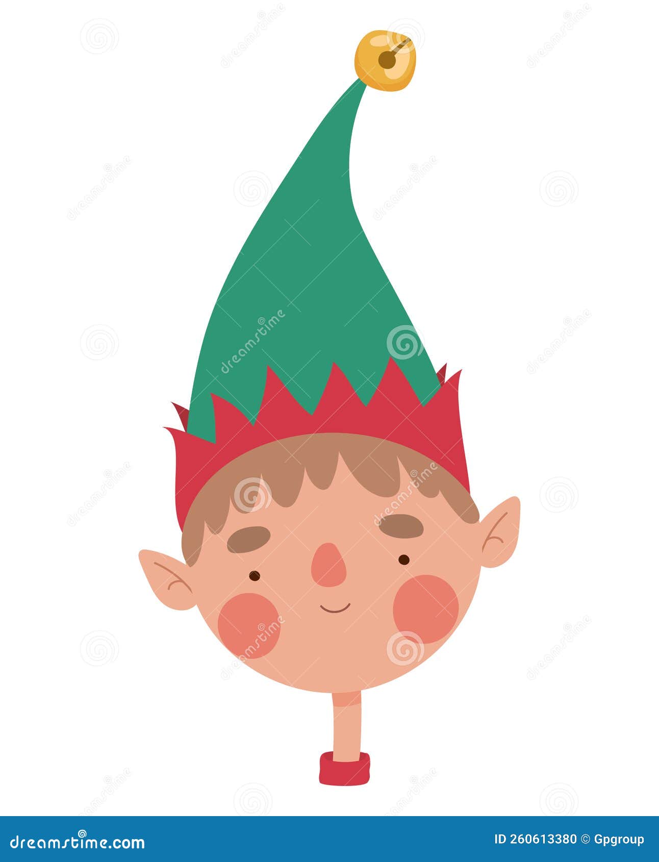 Cute elfman face stock vector. Illustration of little - 260613380