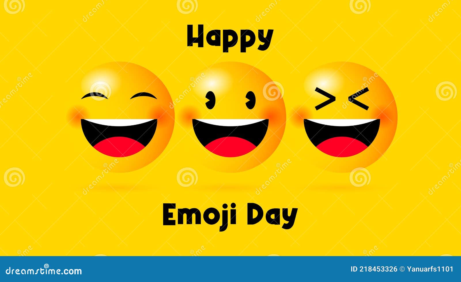 Cute Emoji Day Illustration Vector Stock Vector - Illustration of ...