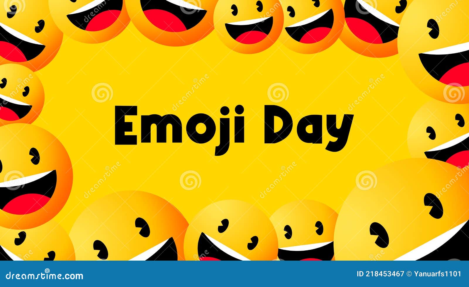 Cute Emoji Day Illustration Vector Stock Vector - Illustration of ...
