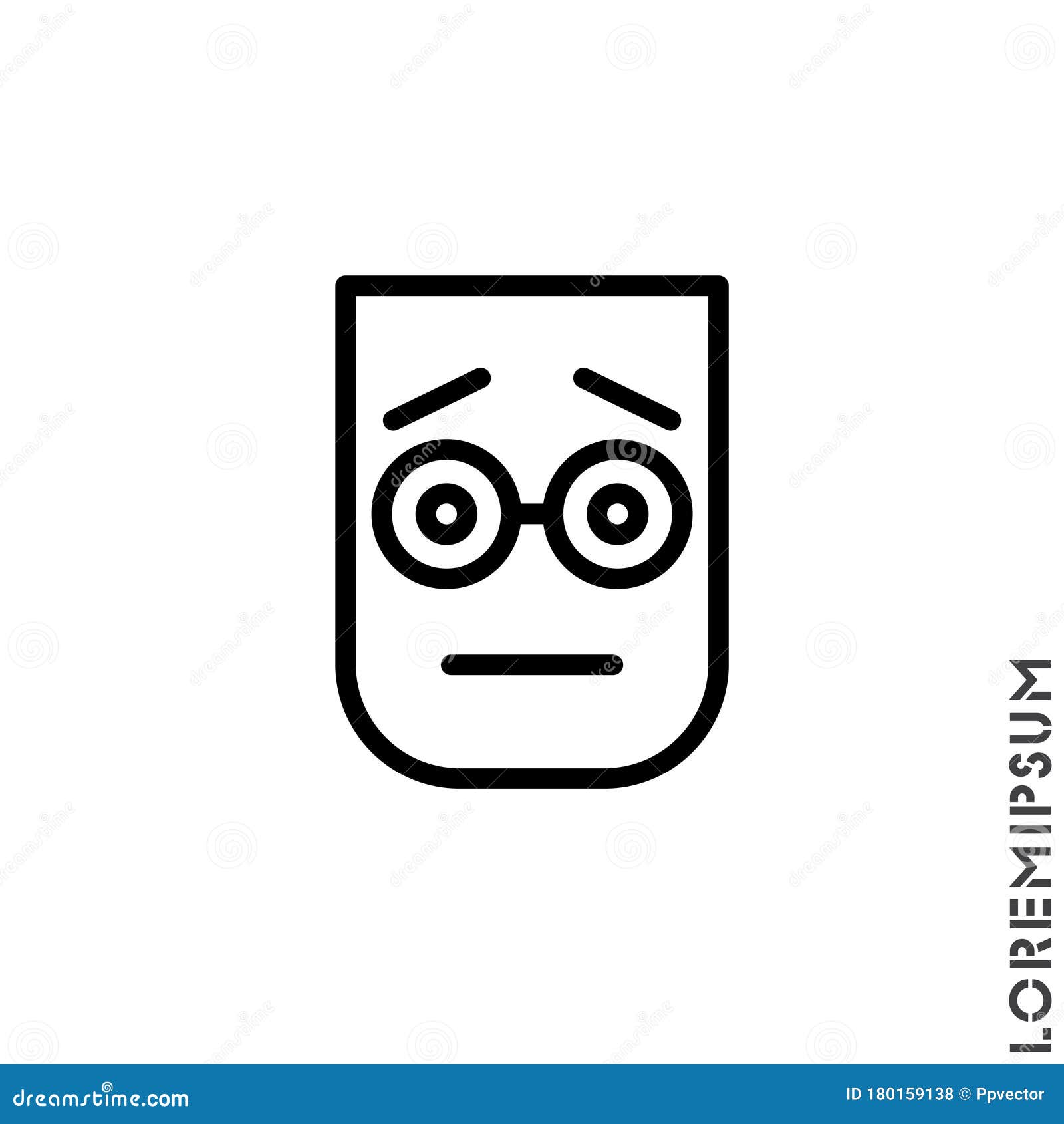 Cute Emoticon Sticker, Vector Illustration. Embarrassed Shy Blushing ...