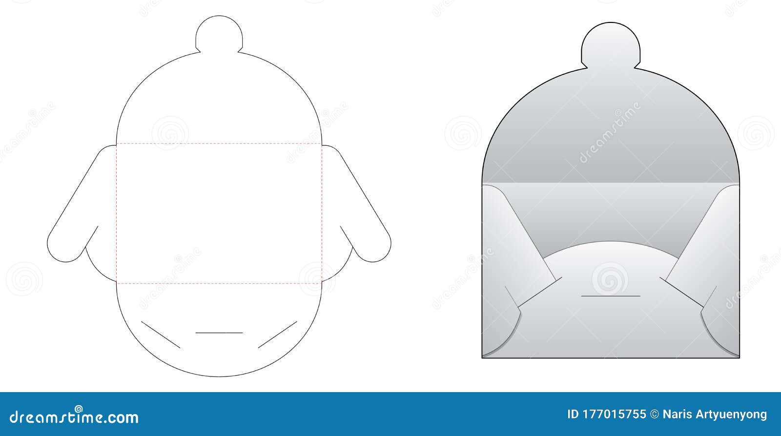 Cute Envelope Die Cut Template Stock Vector - Illustration of wedding ...