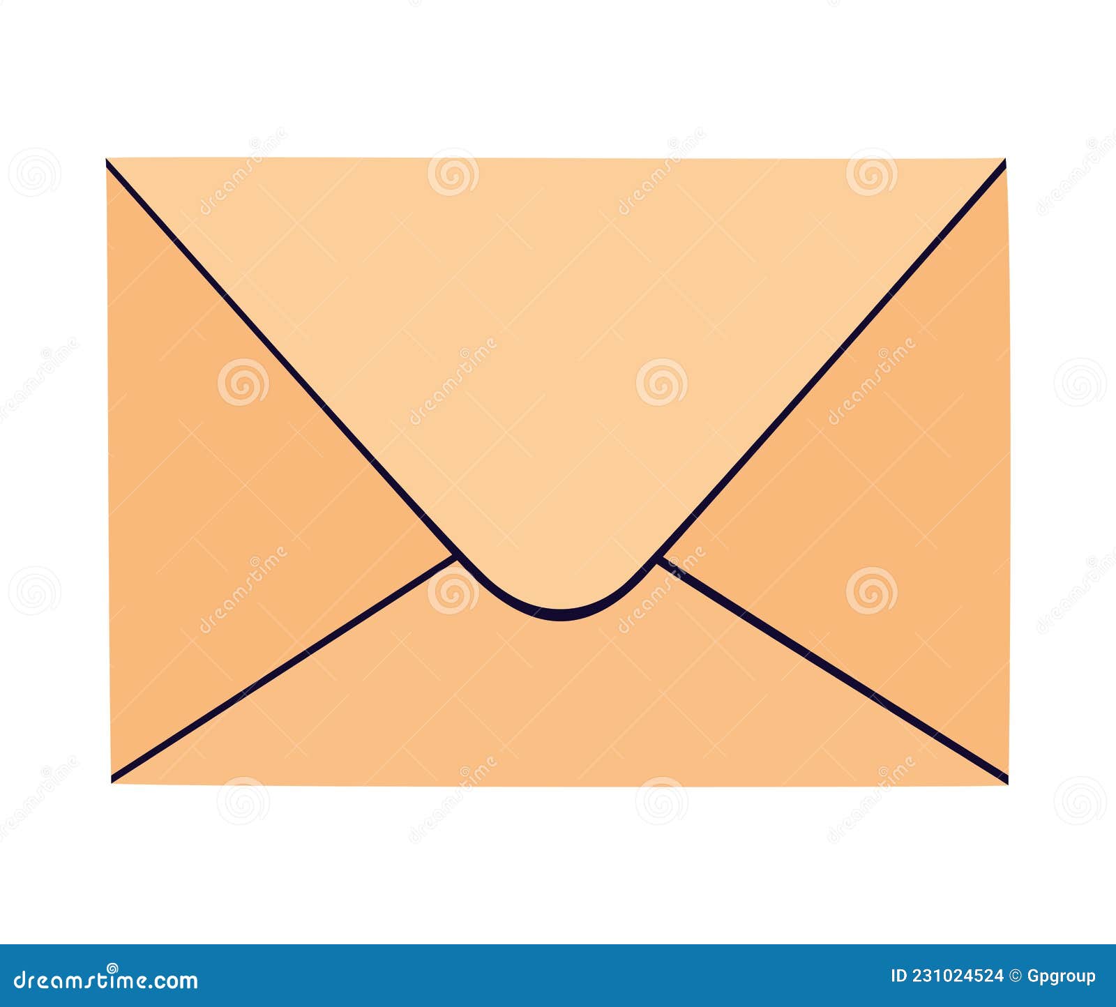 Cute envelope icon stock vector. Illustration of postal - 231024524