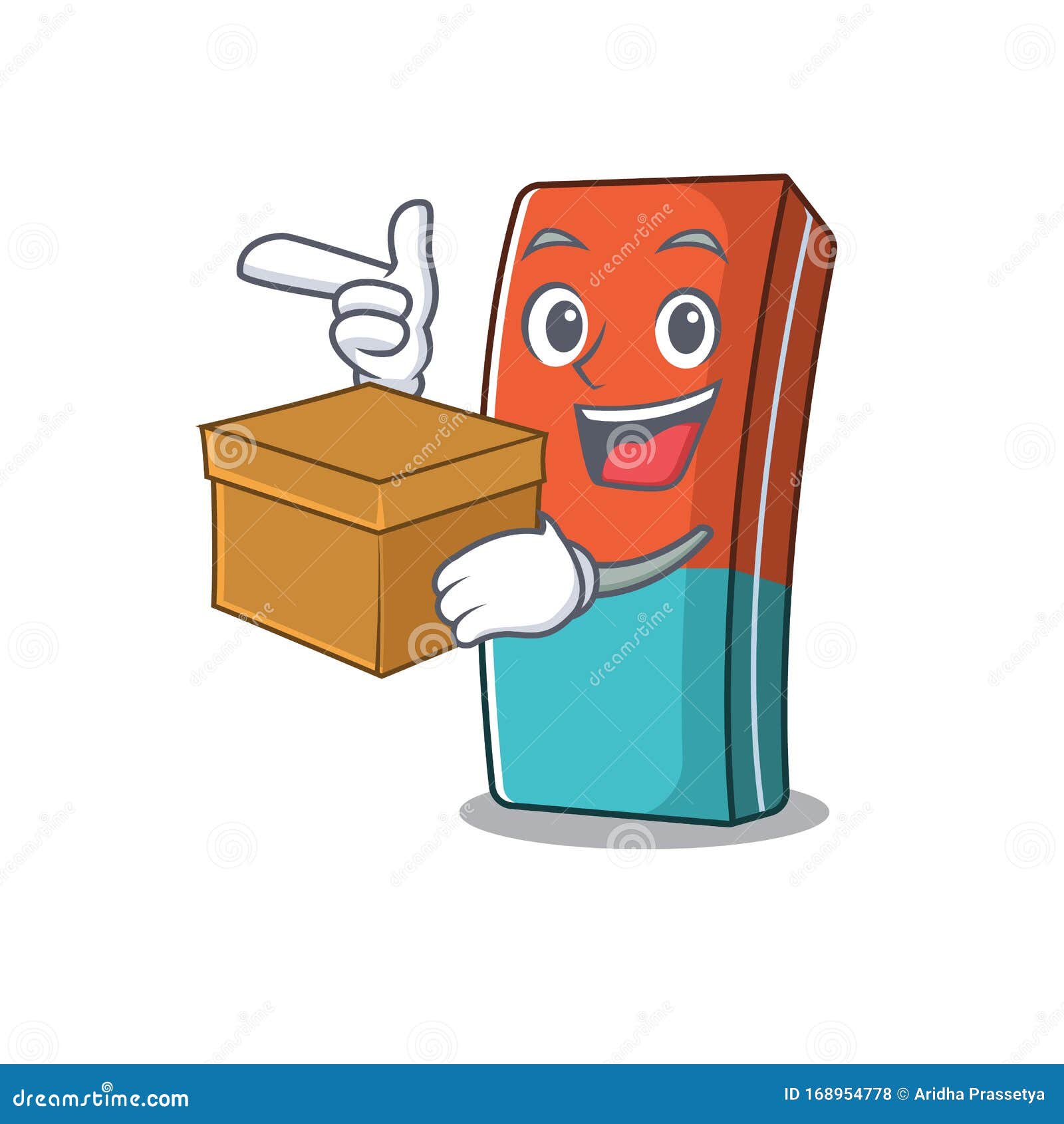 Cute Eraser Cartoon With Backpack Royalty-Free Illustration ...