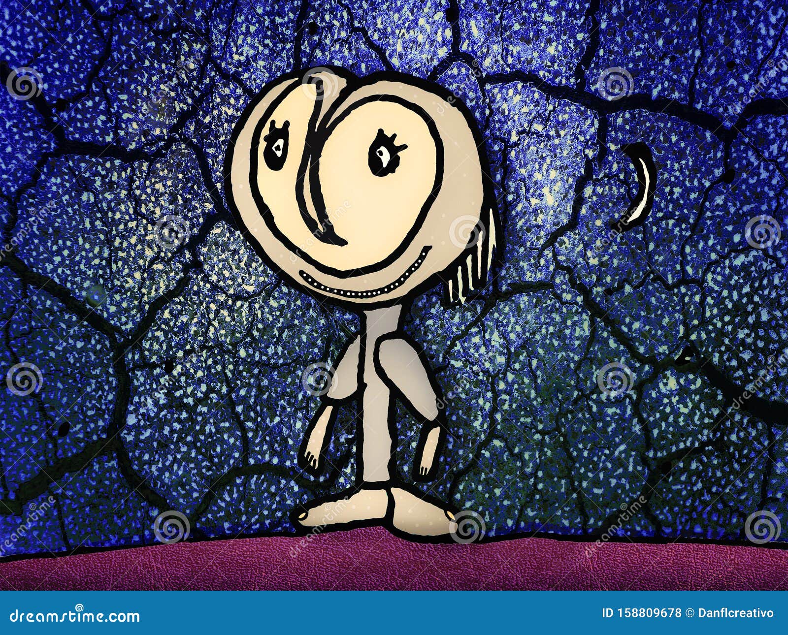 Cute ET Fantasy Illustration Stock Illustration - Illustration of cute ...