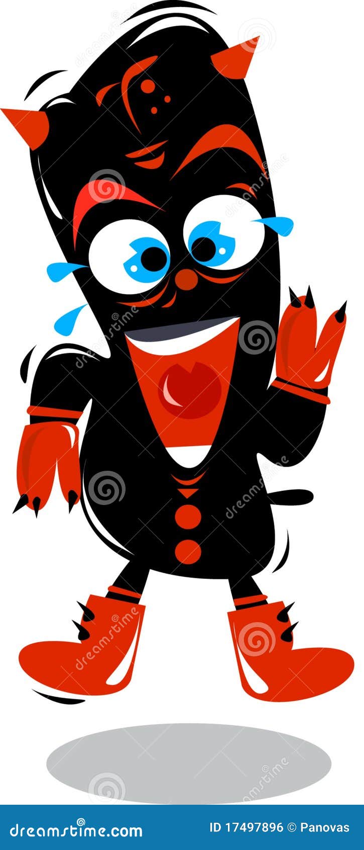 Cute evil for valentine stock vector. Illustration of emoticon - 17497896