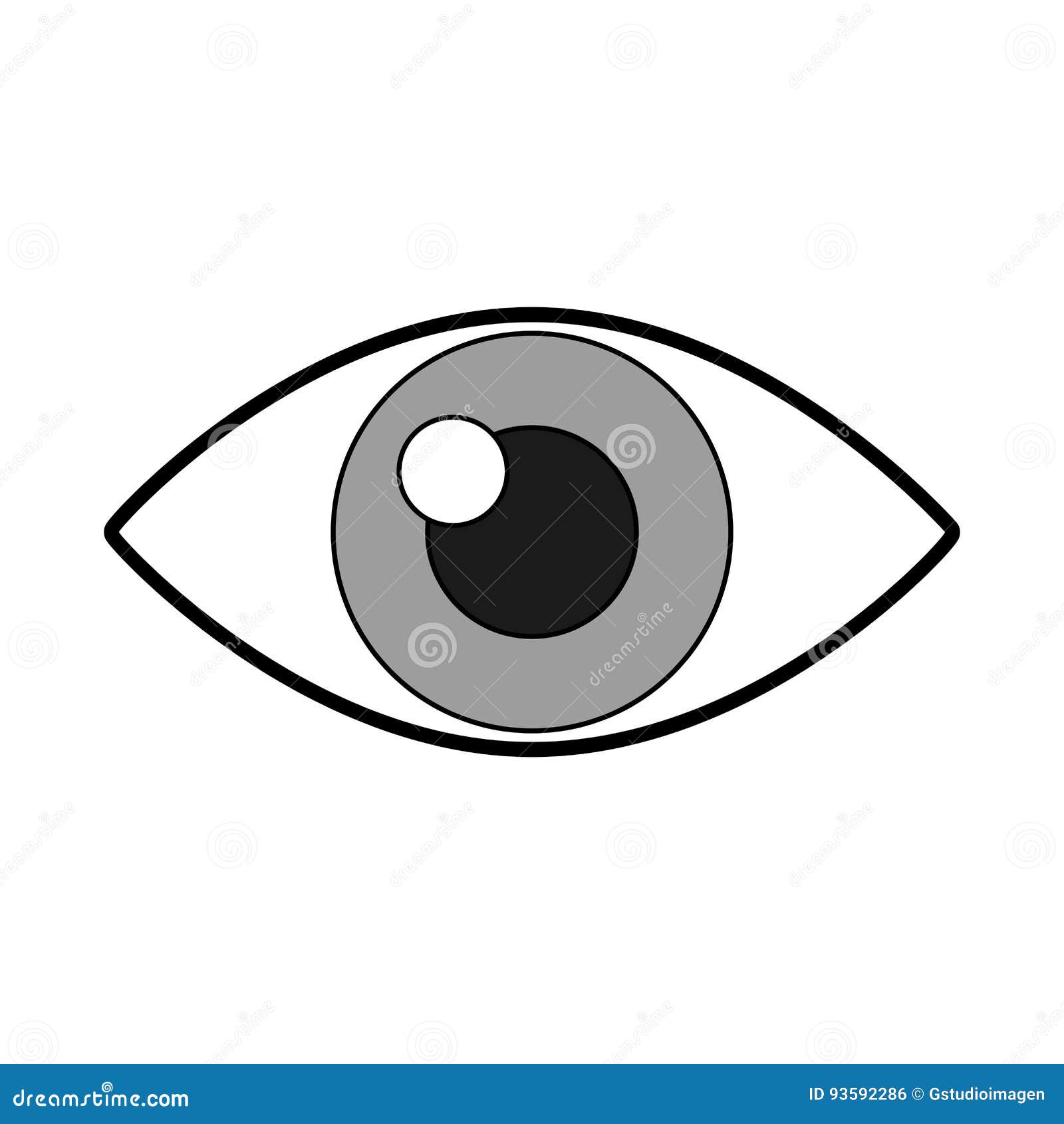 Cute eye cartoon stock vector. Illustration of isolated - 93592286
