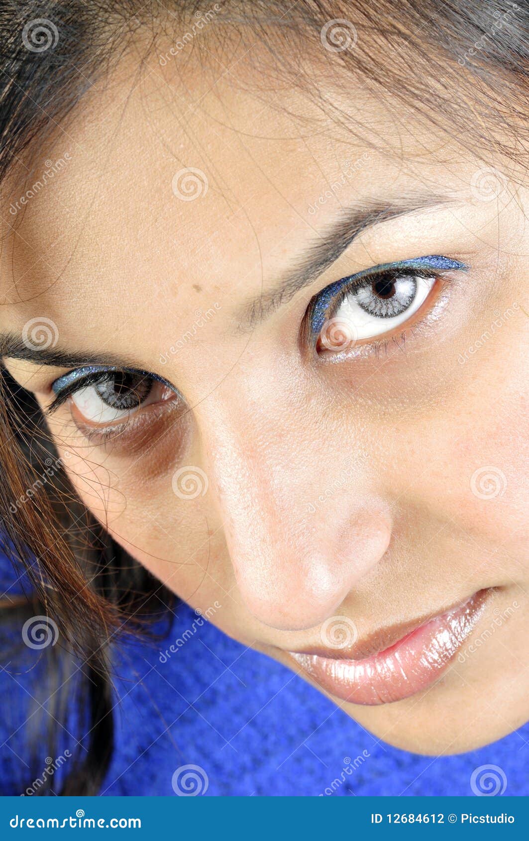 Cute face stock photo. Image of girl, colors, makeup - 12684612