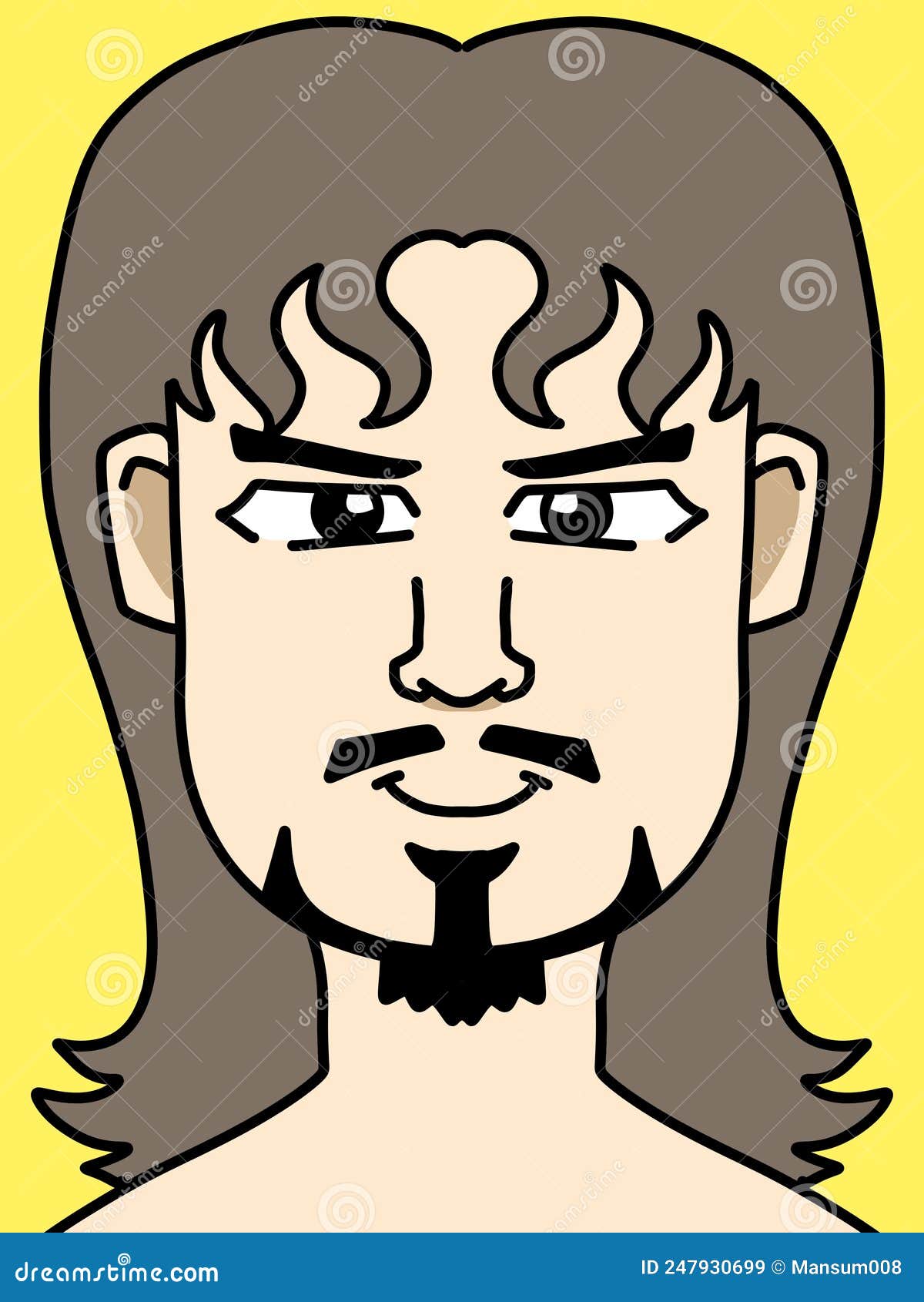 Cute Face Man Cartoon Background Stock Illustration - Illustration of ...