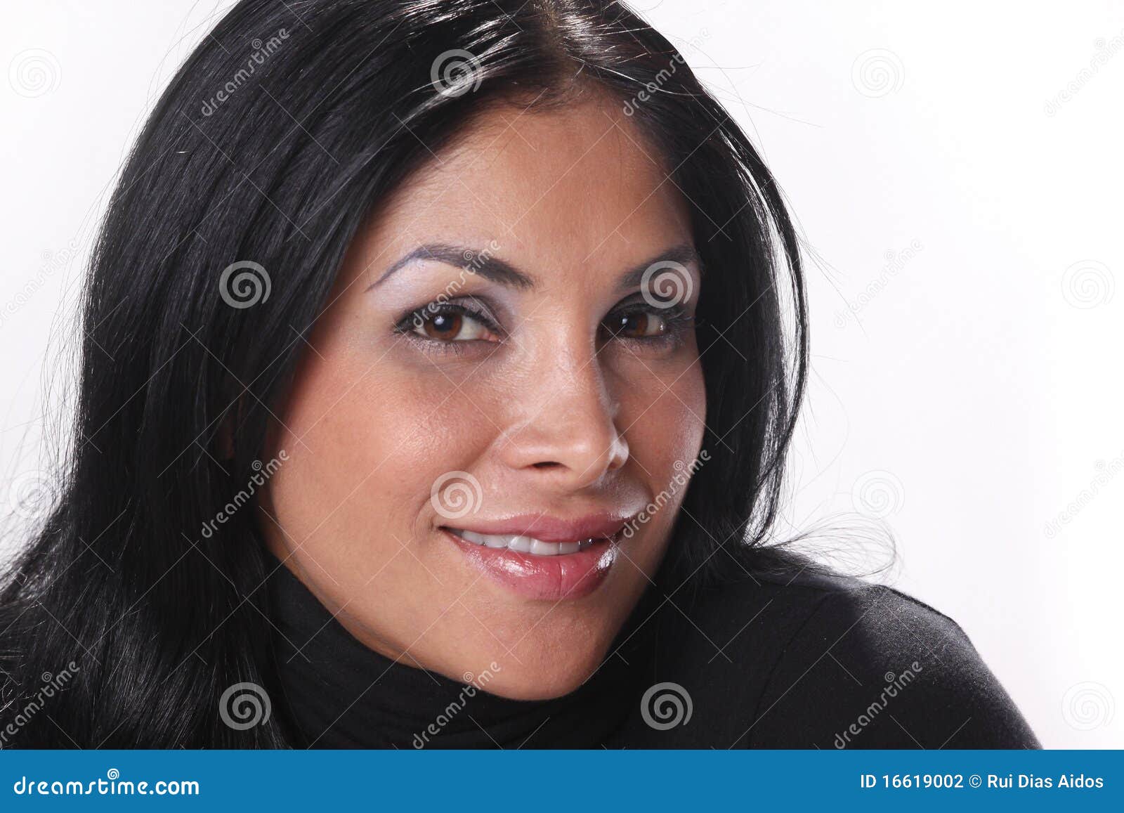 Cute face shot stock photo. Image of brunette, light - 16619002