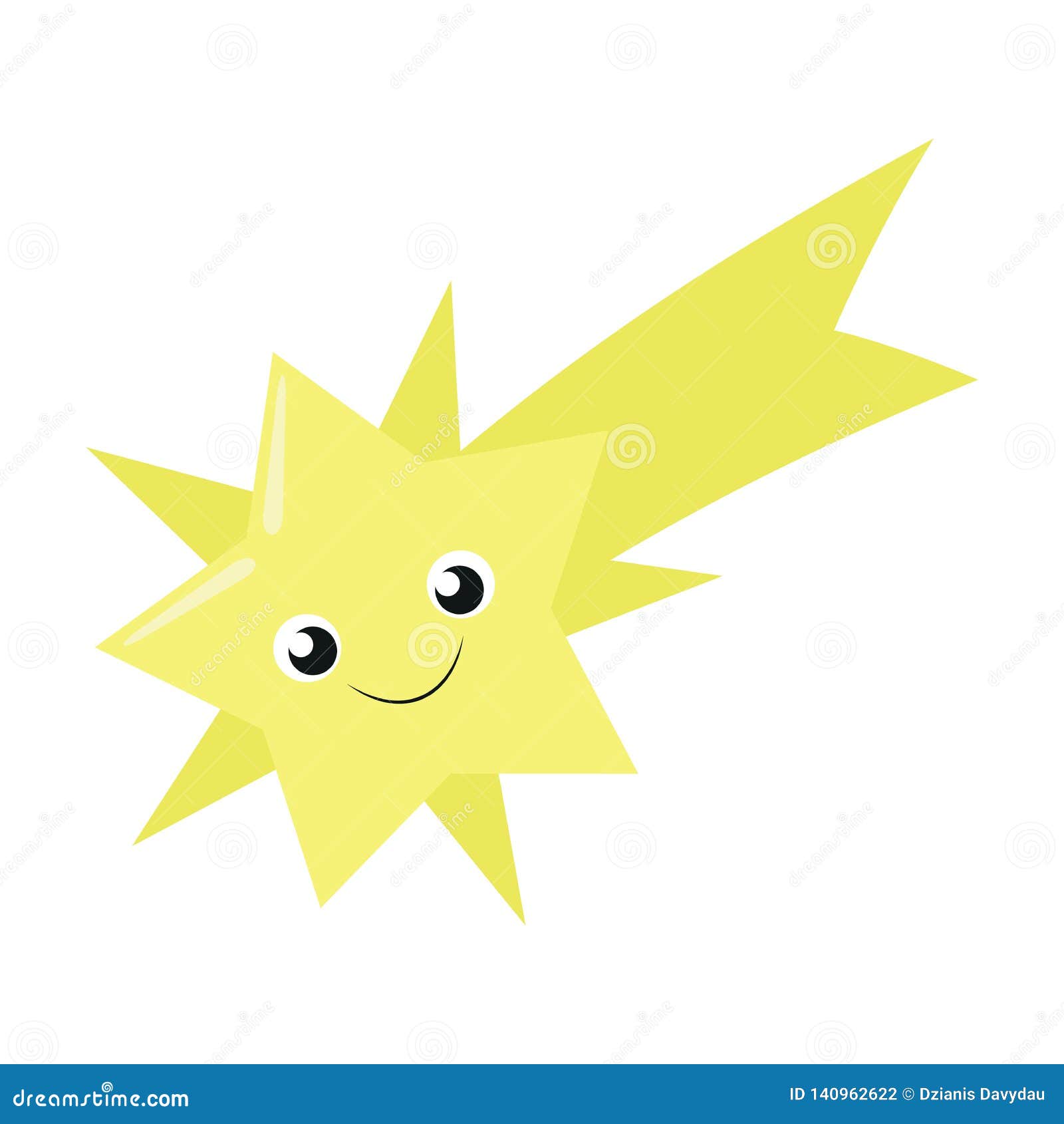 Cute falling star icon stock vector. Illustration of design - 140962622
