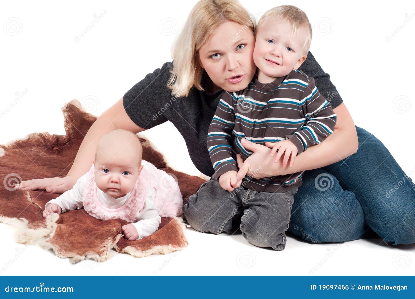 Cute family stock photo. Image of cute, childhood, studio - 19097466