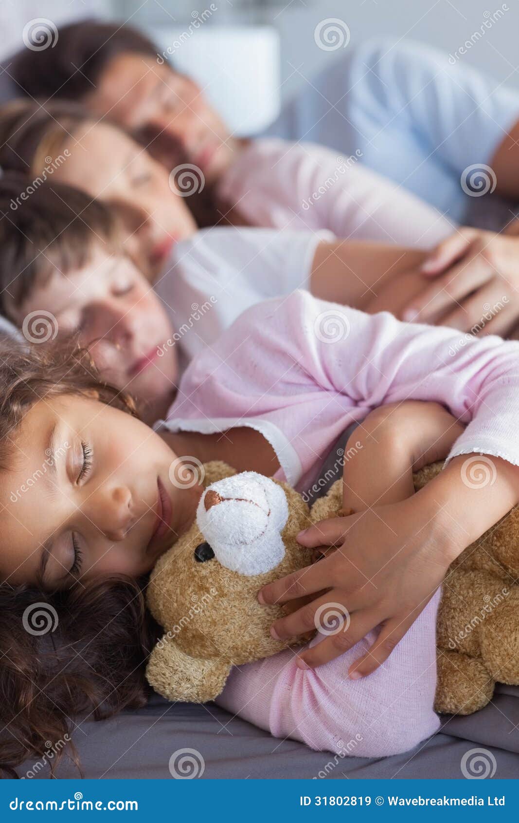 Cute Family Napping Together Stock Image - Image of pretty, long: 31802819