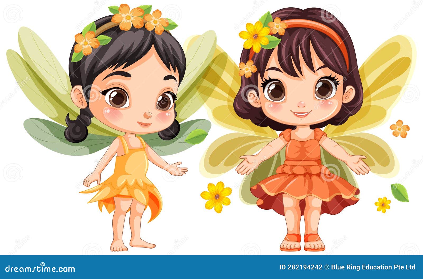 Cute Fantasy Fairy Cartoon Character Stock Vector Illustration Of