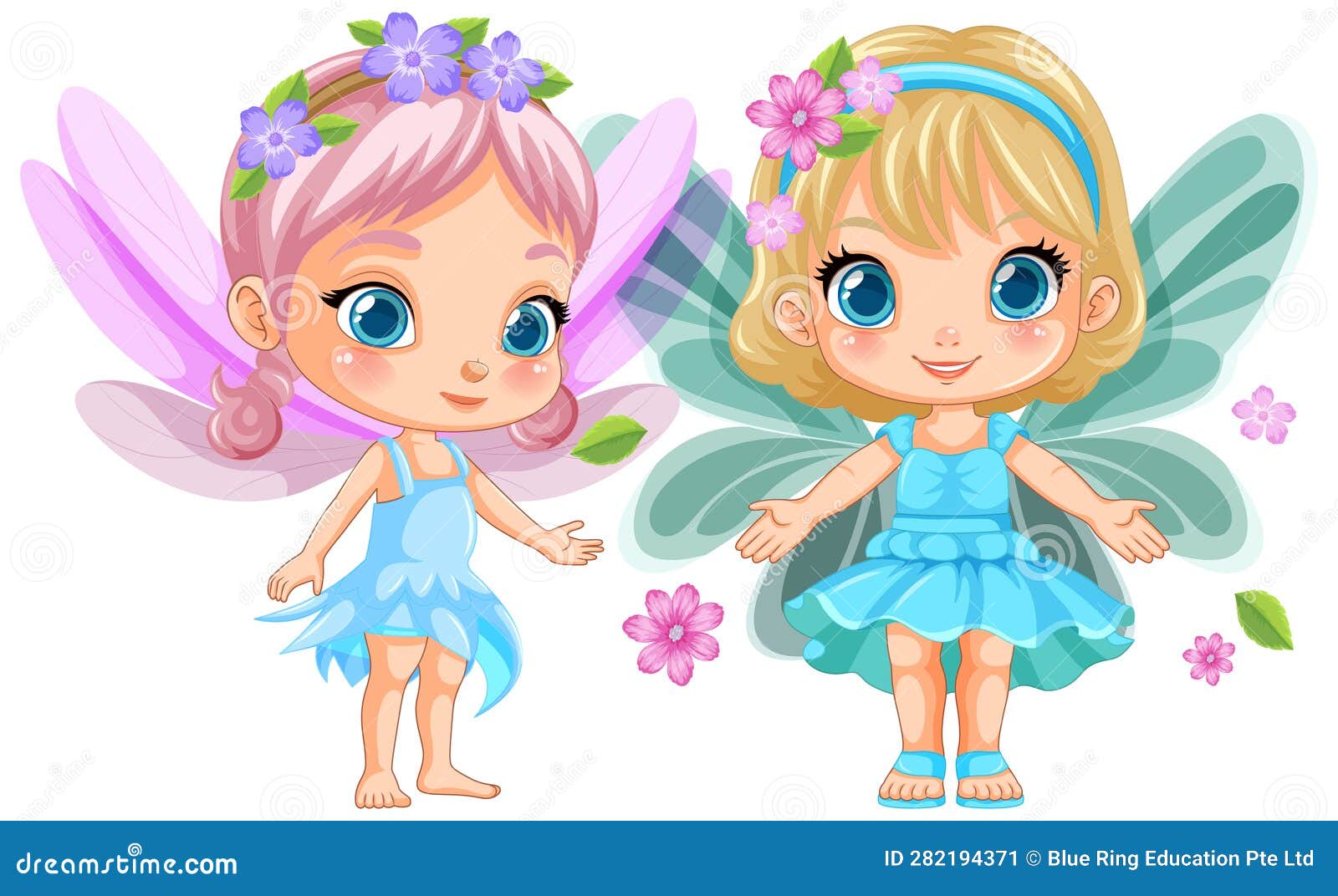 Cute Fantasy Fairy Cartoon Character Stock Vector Illustration Of