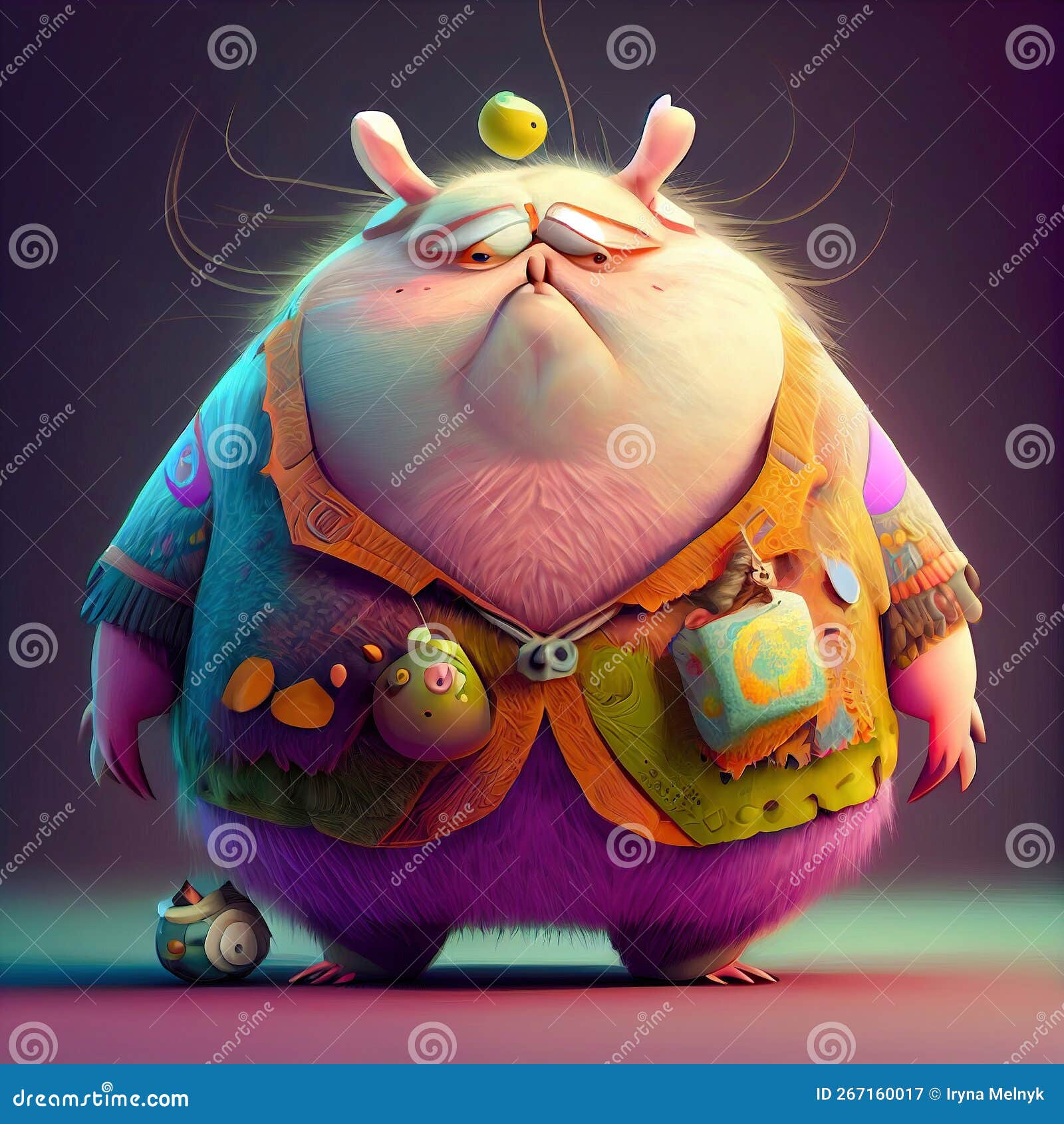 Cute Fat Cartoon Style Rabbit Concept Made with Generative AI Stock ...