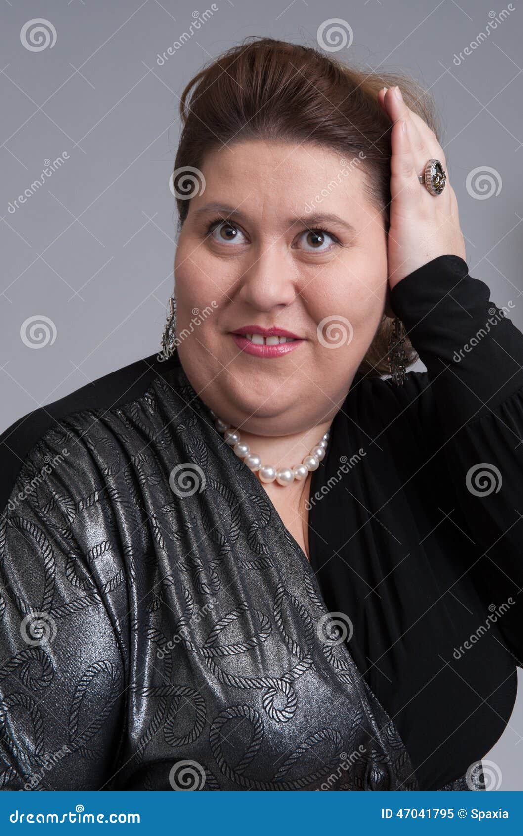 Cute fat woman expression stock image. Image of plus - 47041795