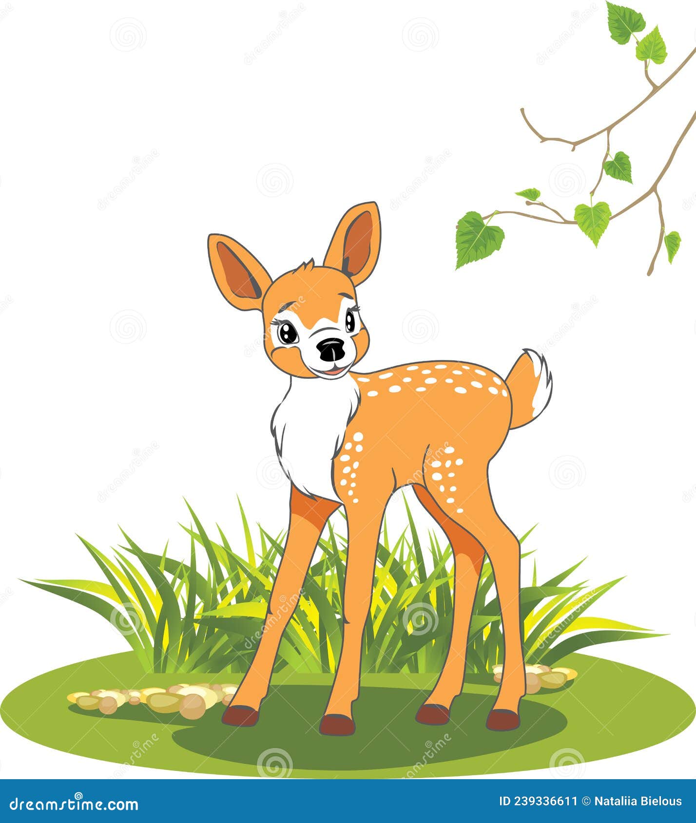 Cute Fawn Watercolor Illustration Jprg, PNG. Wild Baby Animals Series ...