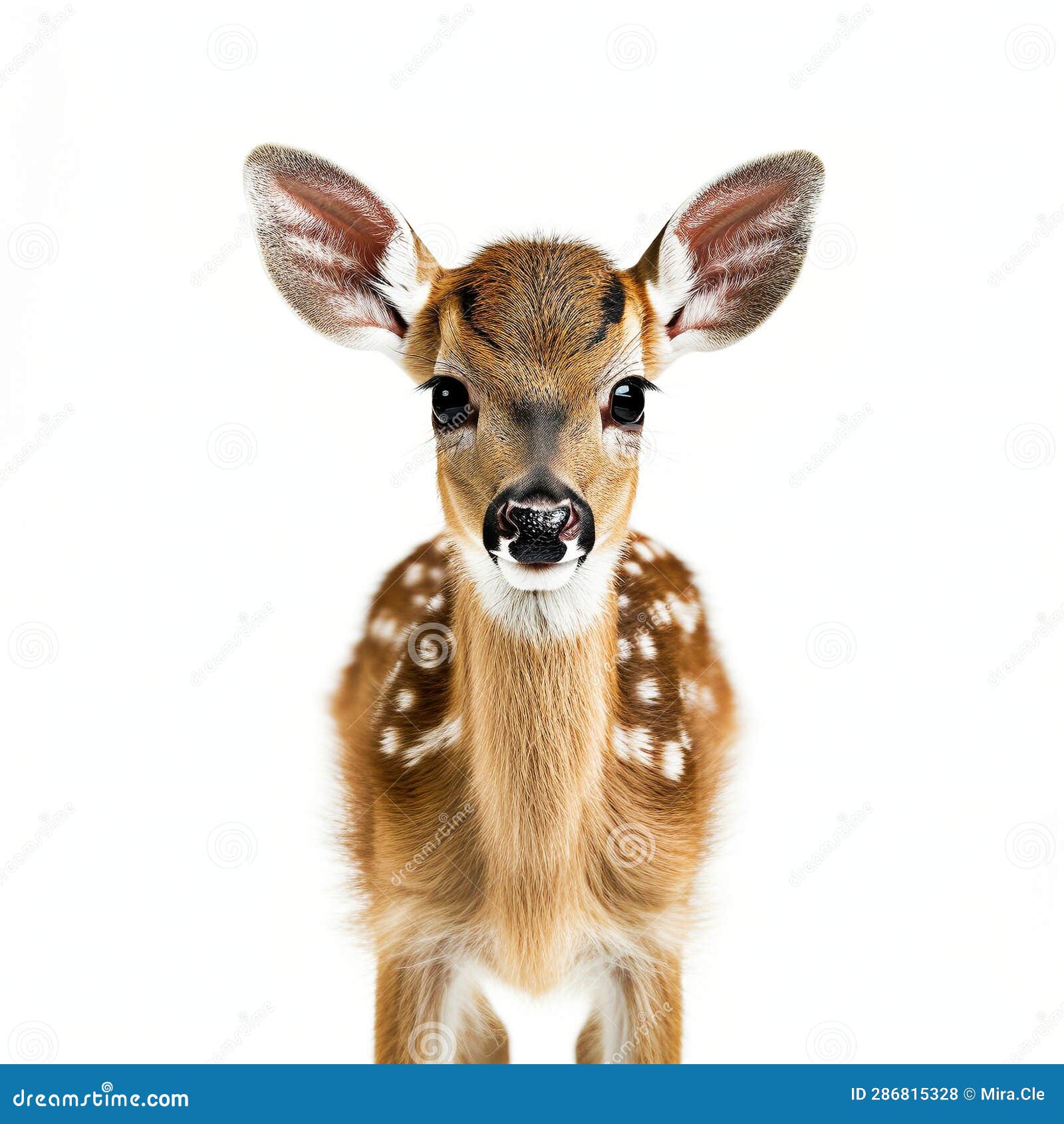 Cute Fawn Isolated on White Background, Created with Generative AI ...