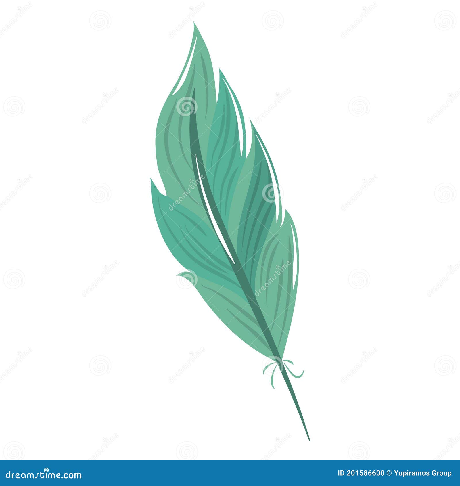 Cute Feather Cartoon Decoration Icon Stock Vector - Illustration of ...