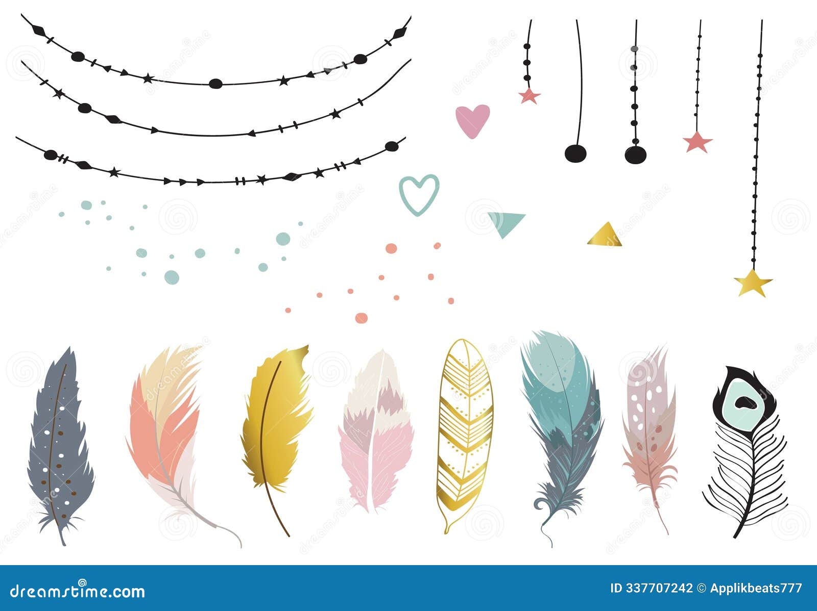 Cute Feather Object Illustration Stock Illustration - Illustration of ...