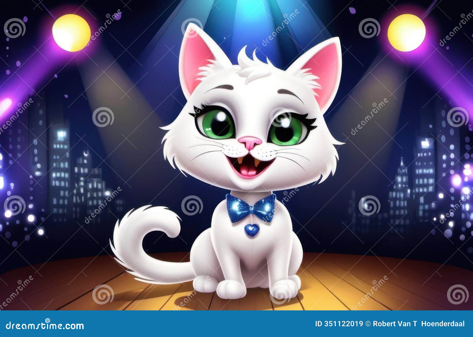 Cute Female Cat Singer at 21-12-2024 Stock Illustration - Illustration ...