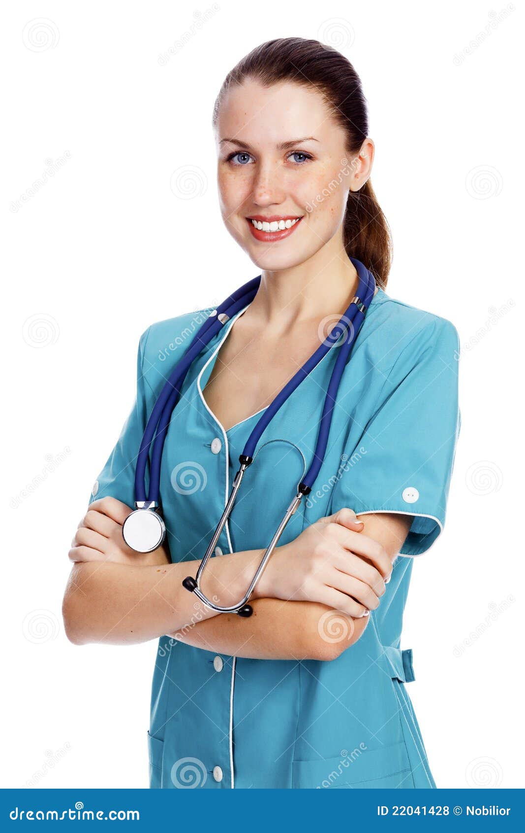 Cute Female Doctor or Nurse Stock Photo - Image of confidence, lady ...