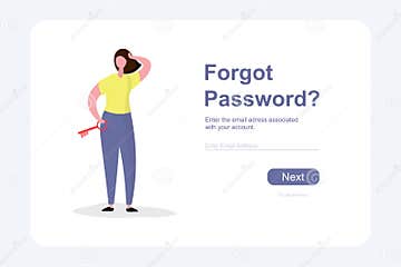 Cute Female with the Key in Hand, Forgot Password-text,security Web ...