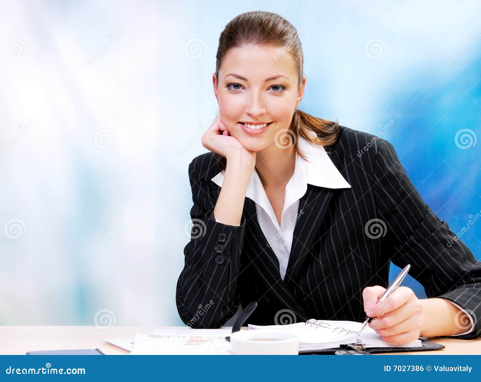 Cute female leadership stock photo. Image of sitting, occupation - 7027386