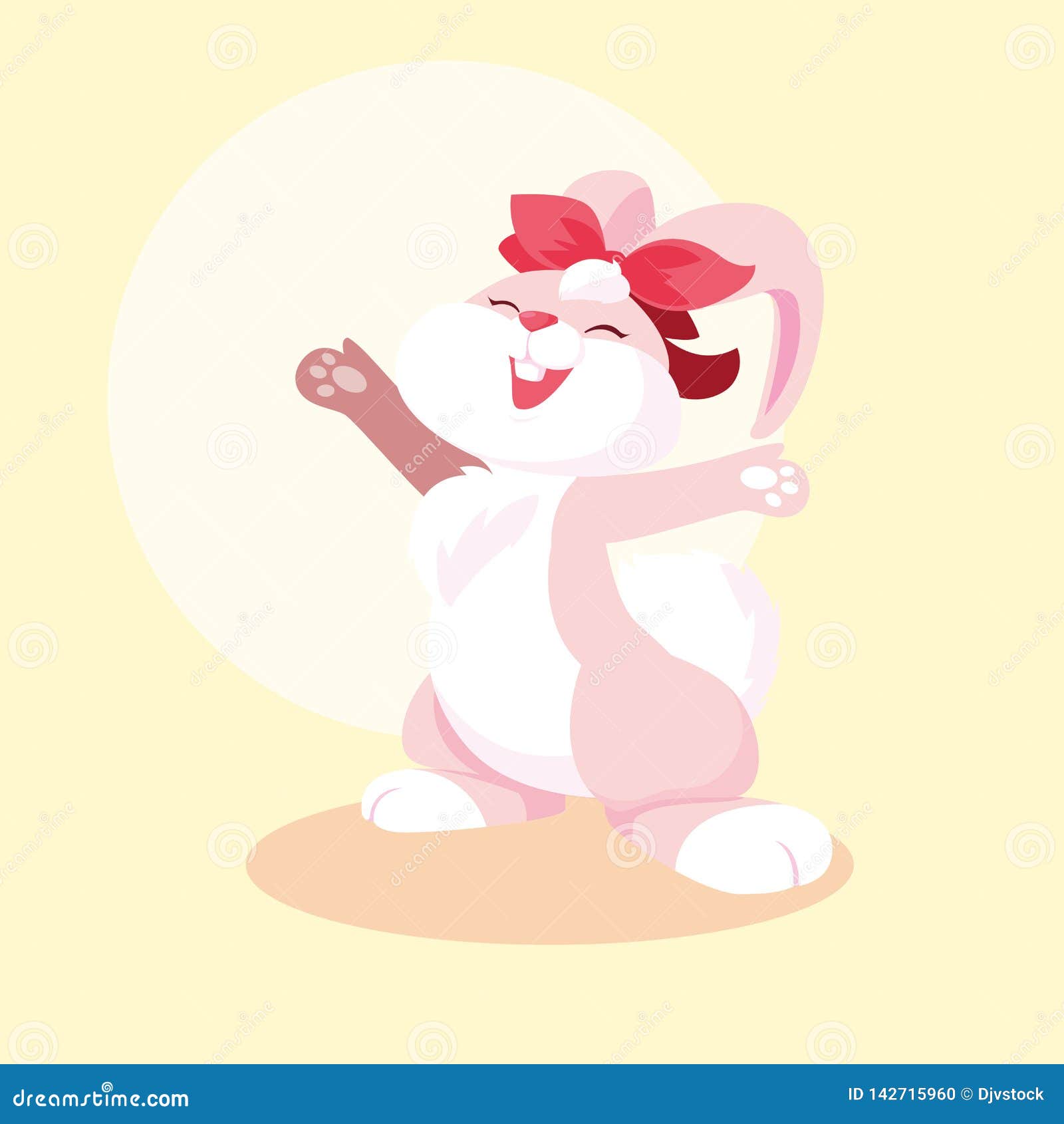 Cute Female Rabbit Animal Character Stock Vector - Illustration of farm ...