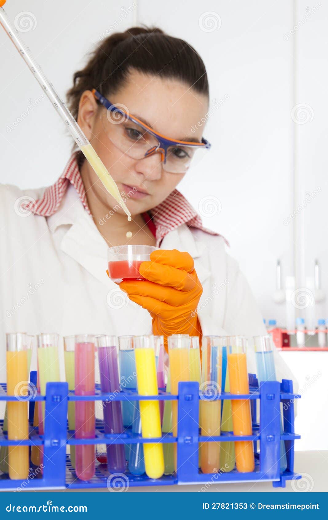 Cute Female Researcher in Laboratory Stock Image - Image of science ...