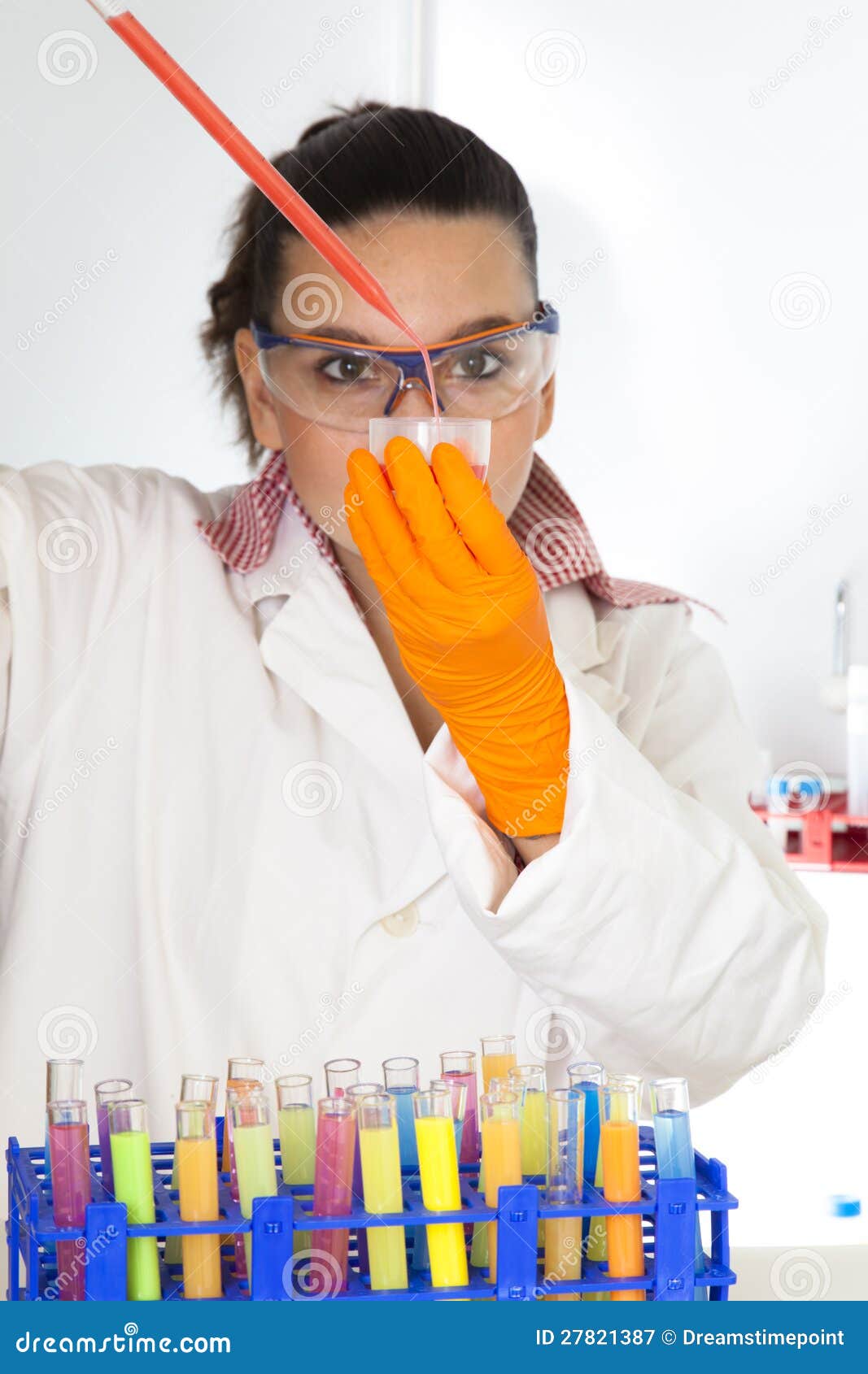 Cute Female Researcher in Laboratory Stock Image - Image of healthcare ...