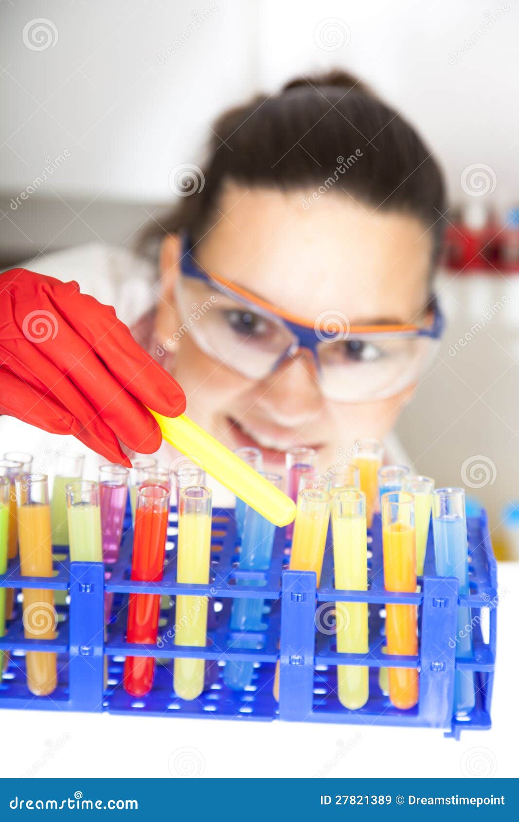 Cute Female Researcher in Laboratory Stock Image - Image of scientific ...