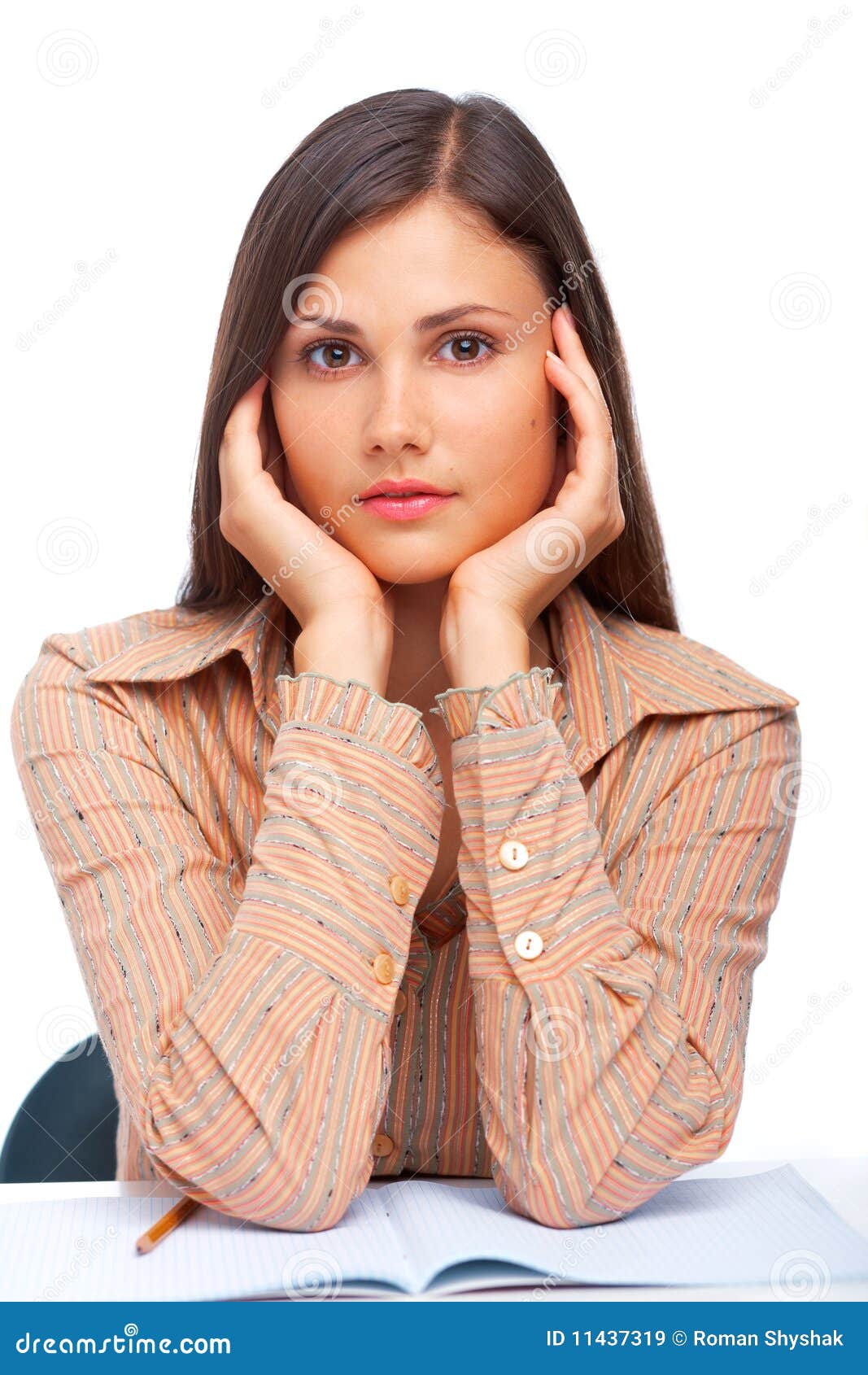 Cute Female Student Portrait Stock Image - Image of women, portrait ...