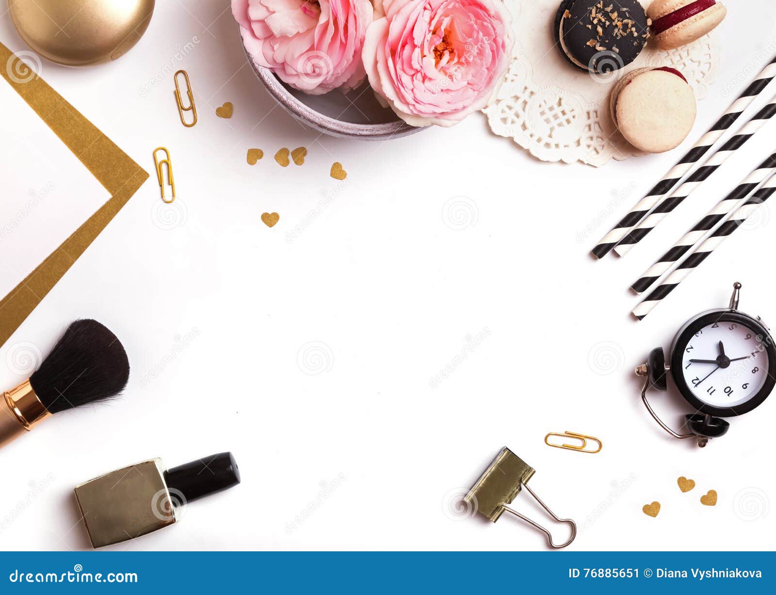 206 Cute Feminine Stuff White Background Stock Photos - Free & Royalty ...