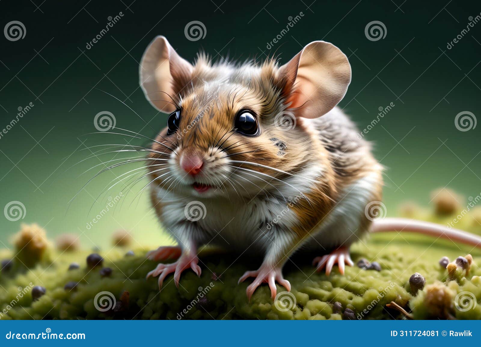 Cute Field Mouse in Habitat. Stock Image - Image of carnivore, tail ...