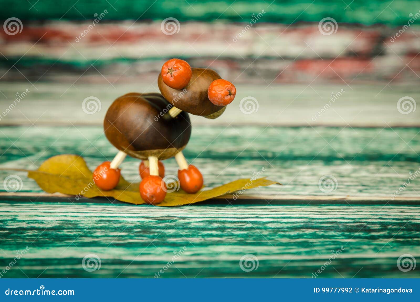 Cute Figures from Chestnuts Stock Photo - Image of season, chestnut ...