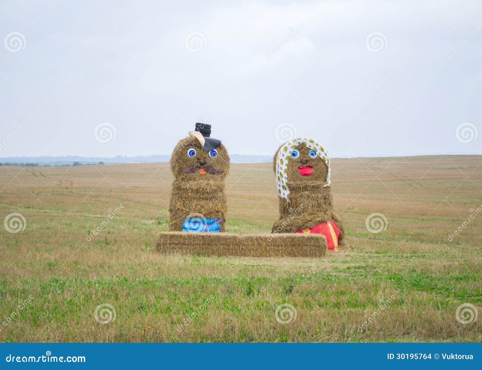 Figures from the hay stock photo. Image of culture, horizontal - 30195764
