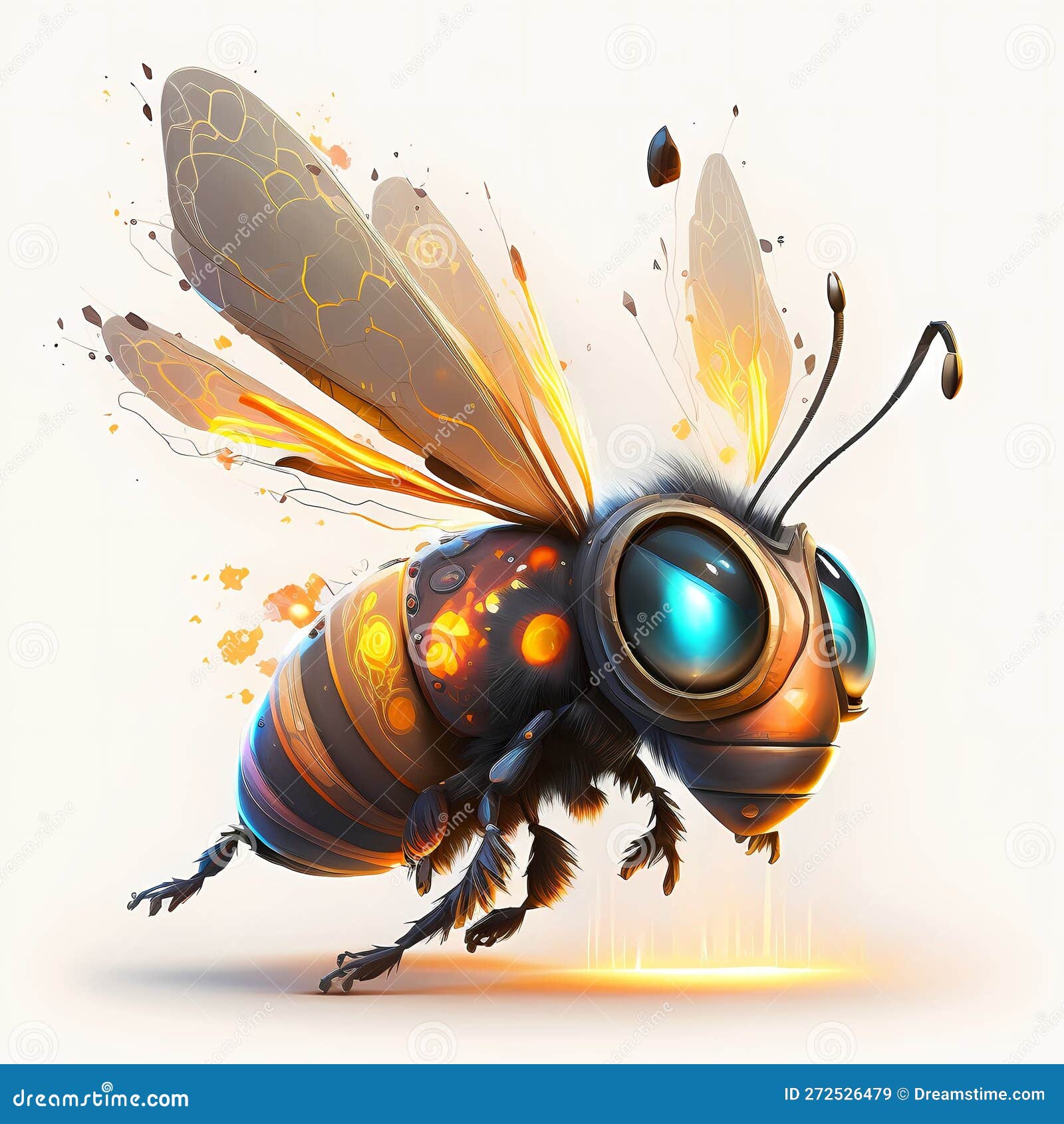 Firefly Cartoon Style. Generative AI Stock Illustration - Illustration ...